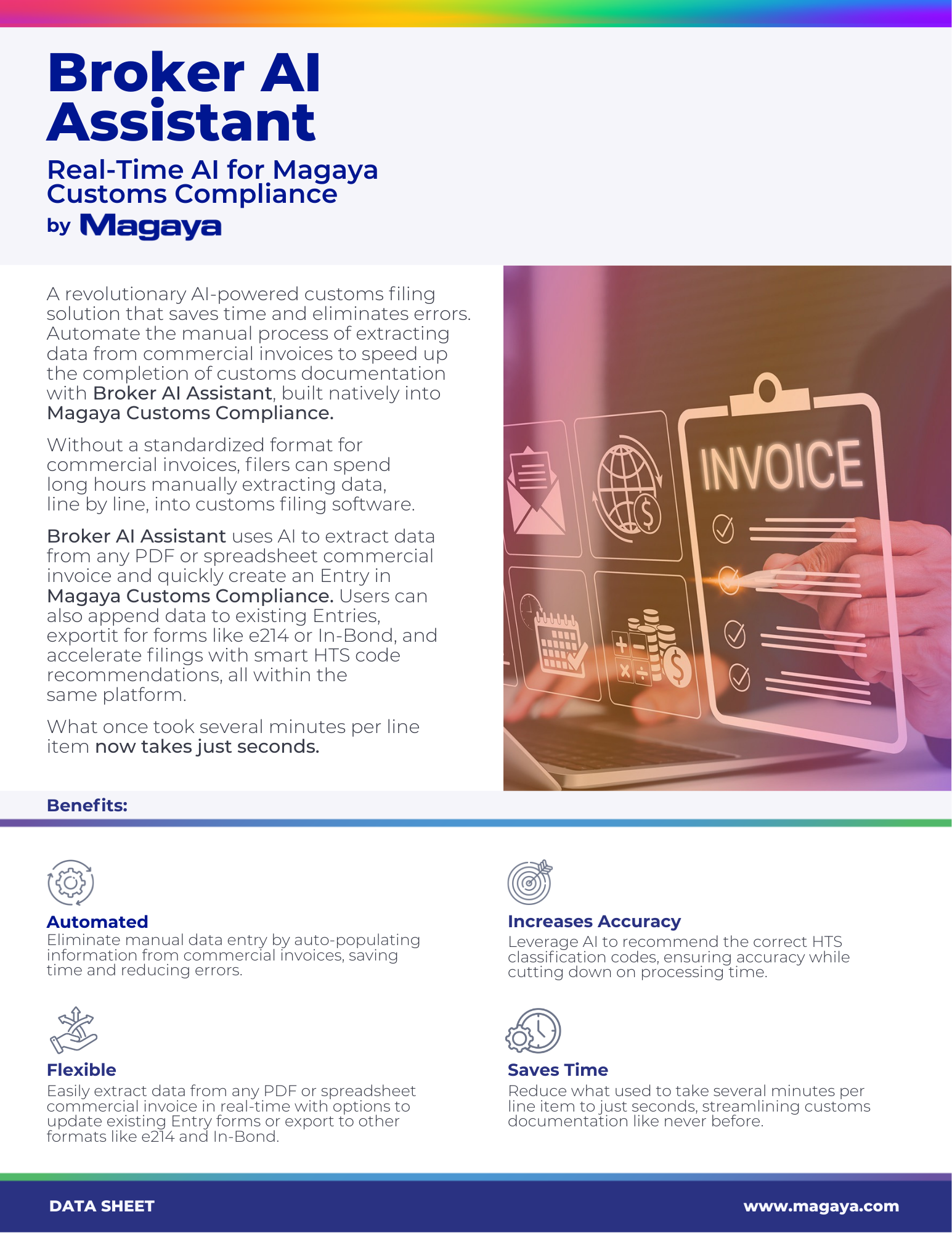 Data Sheet: Broker AI Assistant for Magaya Customs Compliance